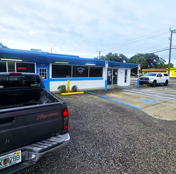 Welcome to Colee's, where the blue exterior is as inviting as the aroma of fresh-baked goodness wafting through the air.