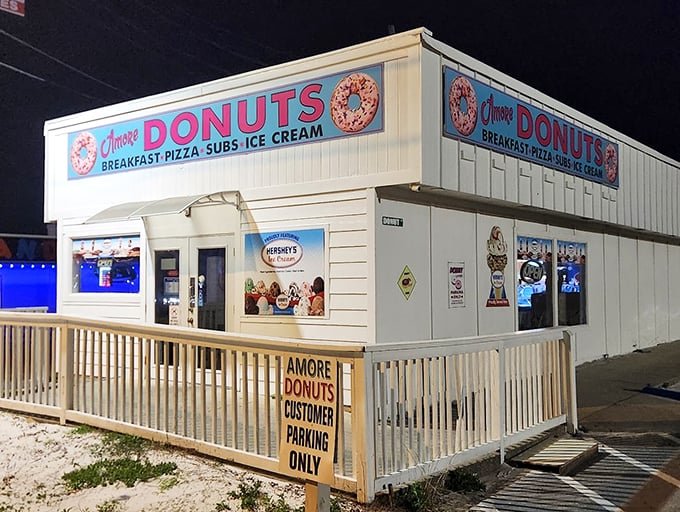 Who needs a fancy facade when you've got donuts this good? A'More's humble exterior is like a treasure chest waiting to be opened.