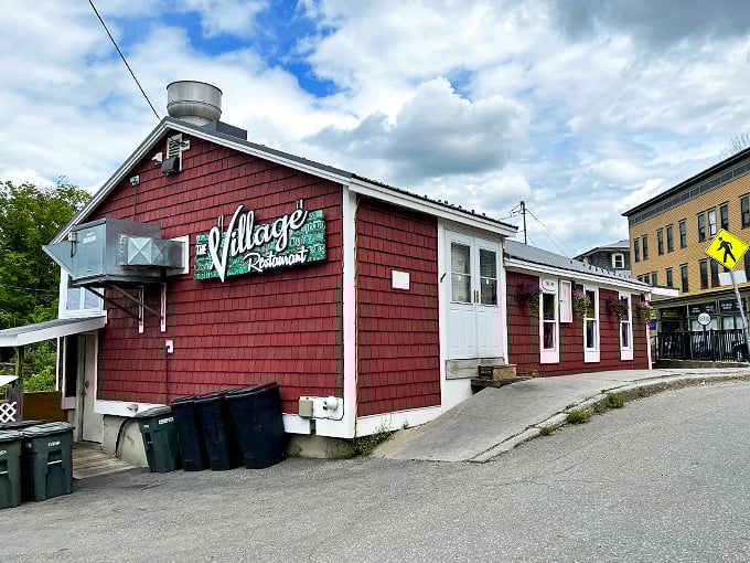 Welcome to breakfast paradise! This charming red-shingled building houses more flavor than you'd expect from its humble appearance.