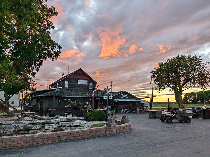 All aboard the flavor express! PC Junction's charming exterior promises a journey through comfort food and nostalgia, with a side of Wisconsin warmth.