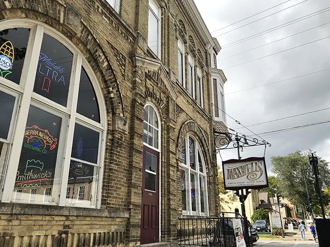 Step into a slice of Americana! Maxwell's facade is like a warm hug from your favorite grandma, if grandma was a charming brick building.