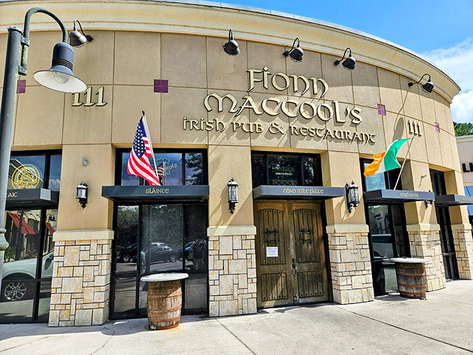 A slice of Ireland in the Sunshine State! Fionn MacCool's facade beckons with the promise of hearty fare and good craic. Photo credit: Arden Llewellyn