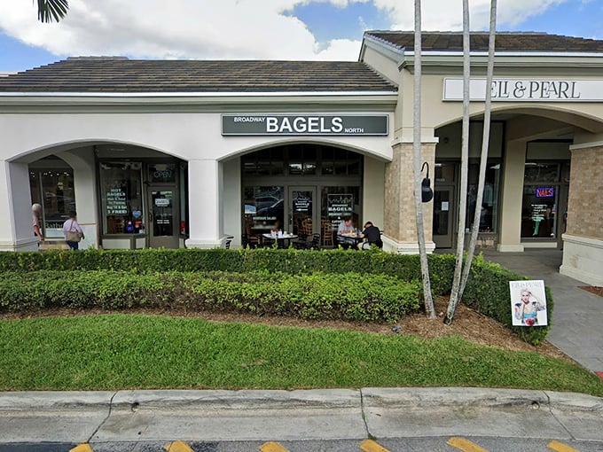 Welcome to Broadway Bagels, where Florida sunshine meets New York flavor! This unassuming storefront is like a portal to carb heaven.