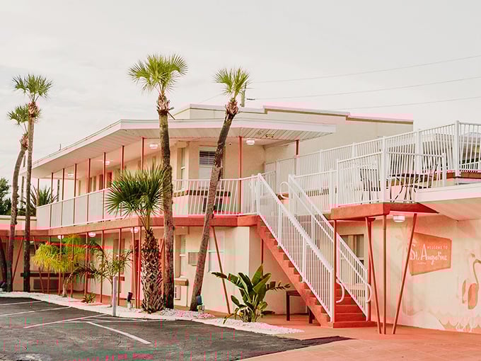 Welcome to The Local, where mid-century charm meets Florida sunshine! This pastel paradise looks like it jumped straight out of a Wes Anderson film.