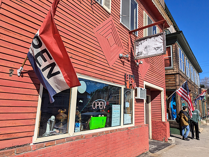 Welcome to Hobo's Cafe, where the red exterior is as warm as the hospitality inside. This charming spot in Island Pond, Vermont, is serving up small-town charm with a side of deliciousness.