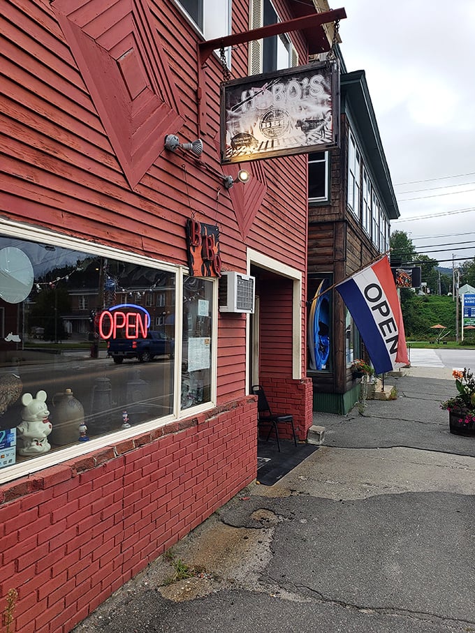 Welcome to Hobo's Cafe, where the red exterior is as warm as the hospitality inside. This charming spot in Island Pond, Vermont, is serving up small-town charm with a side of deliciousness.