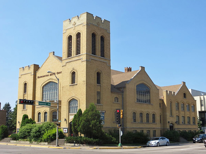 A castle for accordions? This majestic building houses more musical wheezes than you can shake a polka stick at. Welcome to the Harrington Arts Center, home of the World of Accordions Museum!