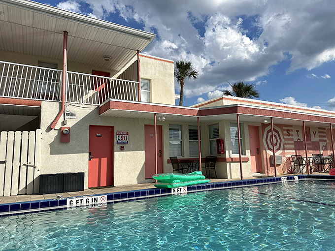 Welcome to The Local, where mid-century charm meets Florida sunshine! This pastel paradise looks like it jumped straight out of a Wes Anderson film.