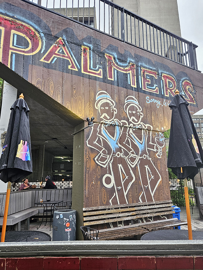 Palmer's Bar: A time capsule of good vibes! This brick beauty has been pouring happiness since before your grandpa's first shave.