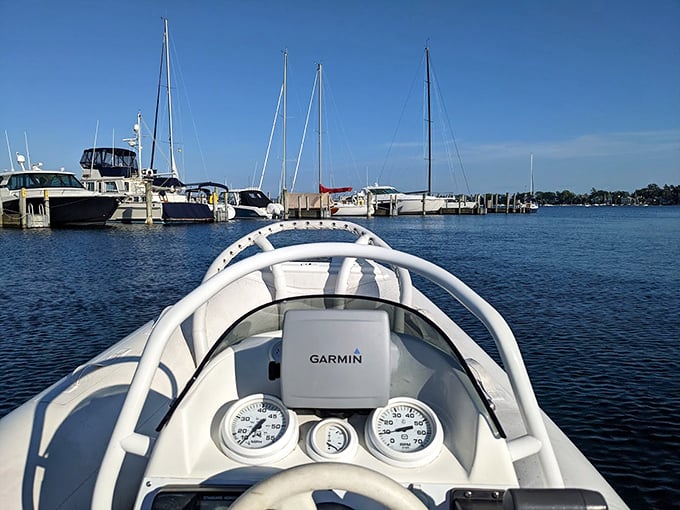Ahoy, relaxation! With a view like this from the helm, you might find yourself humming "I'm on a Boat" all day long.