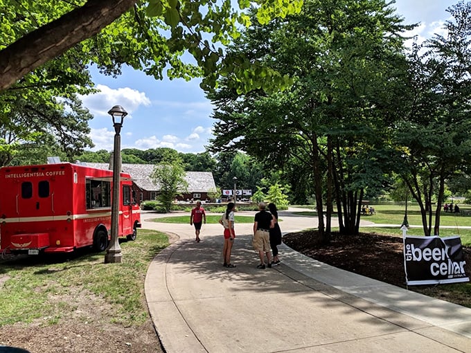 Food trucks and scenic views: a match made in heaven. Who needs a five-star restaurant when you can have gourmet grub with a side of fresh air?