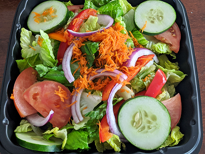 A salad so fresh, it might have been picked during your drive to the restaurant. It's like a garden decided to vacation on your plate.