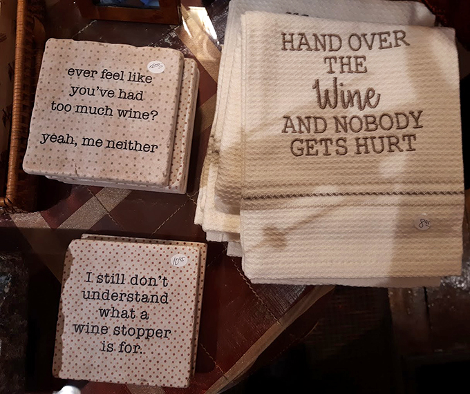 Wine not pick up a cheeky kitchen towel? These witty wine accessories are the perfect pairing for your next girls' night or book club meeting.