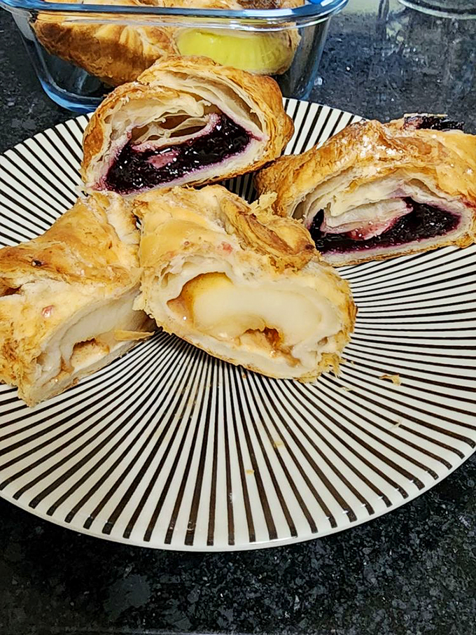 Why choose between apple and blueberry when you can have both? These turnovers are like a fruity yin and yang.