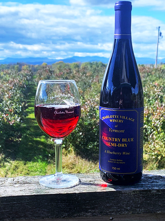 Blue never looked so appetizing. This isn't just wine; it's a liquid postcard from a summer berry patch.