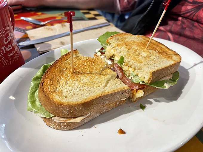 A sandwich that understands the importance of both substance and style. Toasted to golden perfection. Photo credit: Mick Dunn