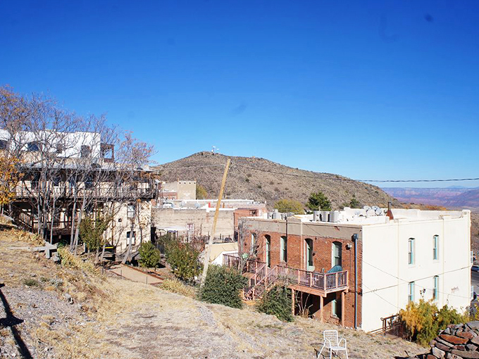 In Jerome, even the buildings lean in to hear the town gossip. These tilting structures give 'off-kilter charm' a whole new meaning.