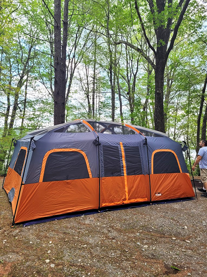 Glamping goals: Who says roughing it can't be stylish? This tent is so posh, it probably has its own zip code.