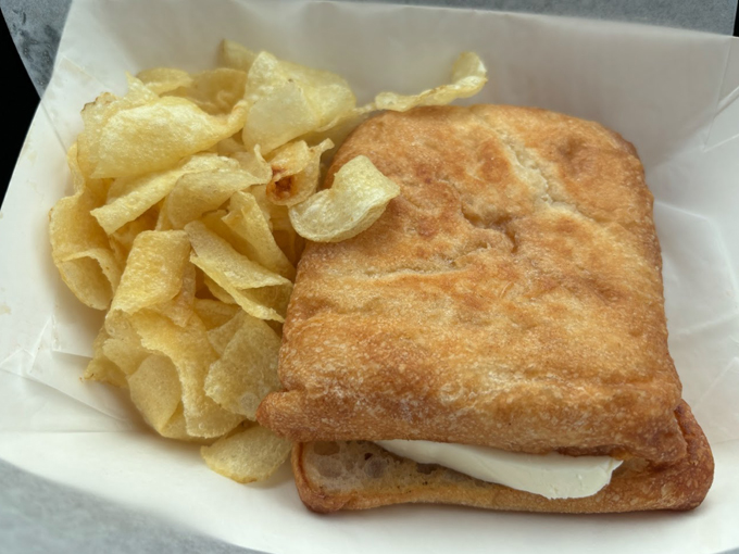 Fresh mozzarella, tomatoes, and basil on grilled ciabatta &ndash; a little taste of Italy on the Maine coast. Photo credit: Jackie C