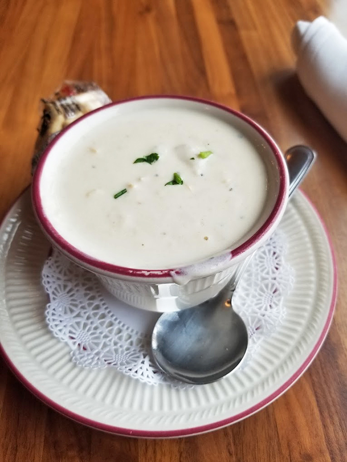 Creamy clam chowder that's thick enough to warm your soul and rich enough to make you forget about winter. Photo credit: mabi377