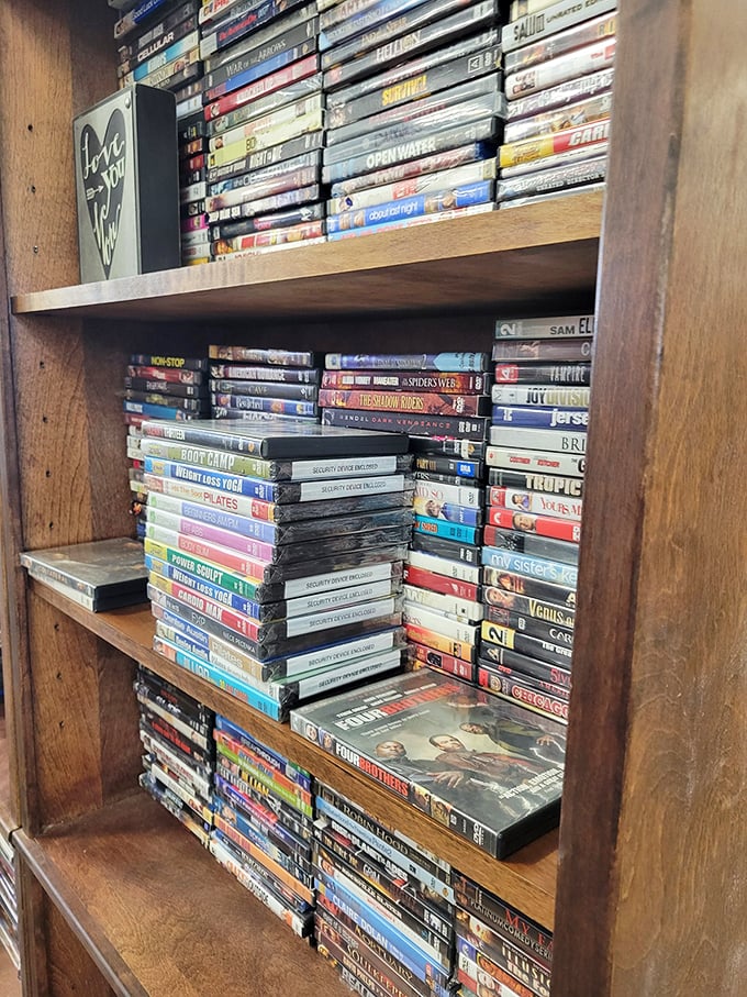 VHS tapes and DVDs, oh the nostalgia! Remember when "be kind, rewind" was more than just a catchy phrase? Those were the days!
