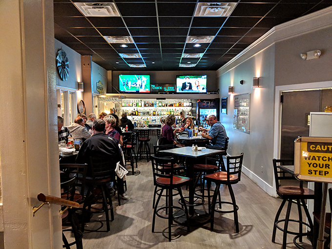 Where everybody knows your name&hellip; or at least your favorite seafood order. This lively bar scene is serving up good vibes with a side of ocean-fresh delights.