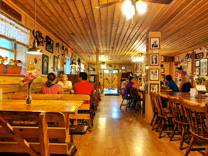 Happy campers! These diners know they've struck BBQ gold &ndash; just look at those satisfied smiles.