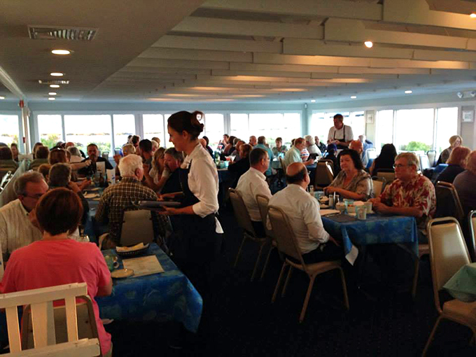 A full house of happy diners! It's like a family reunion, but with better food and fewer awkward conversations about your love life.