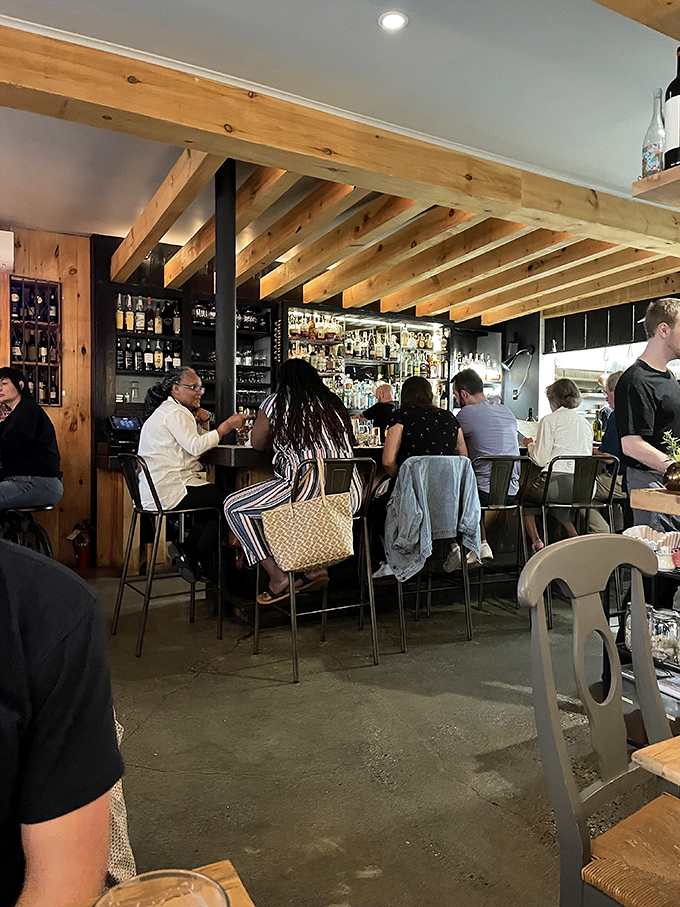 The bar at Chaval: Where cocktail dreams come true and strangers become amigos. Pull up a stool and let the liquid magic begin!