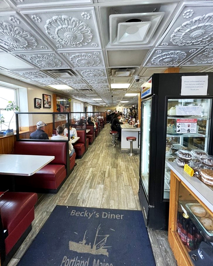 Where vinyl booths and weathered wood floors create the perfect stage for Maine's comfort food theater.