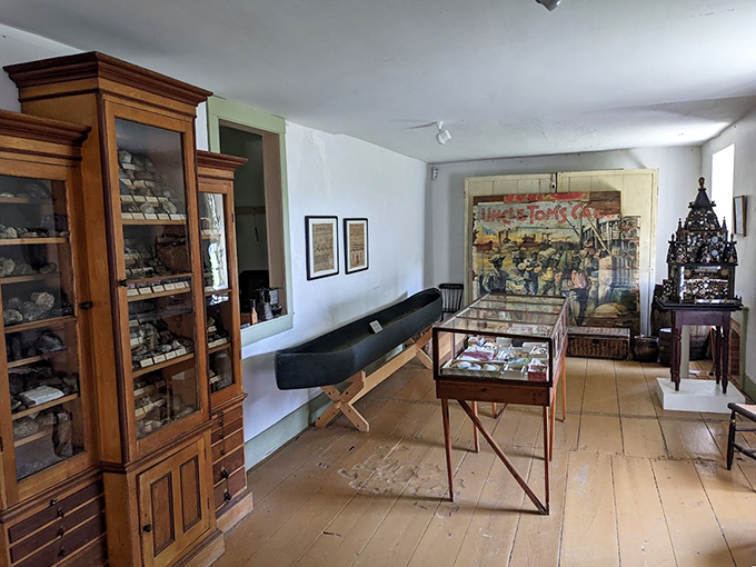 From vintage rocks to antique treasures, this room tells stories of Vermont's past with museum-worthy precision and small-town charm.