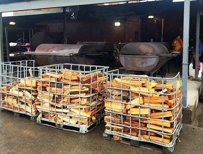 Barbecue boot camp in session! These smokers work harder than most people do on Monday mornings, churning out meaty perfection.