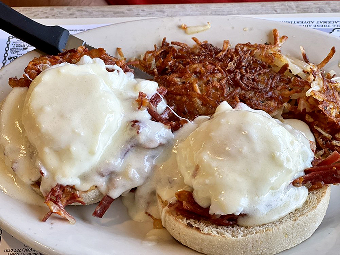 Eggs Benedict's cooler cousin. This dish is so cheesy, it could write its own dad jokes.
