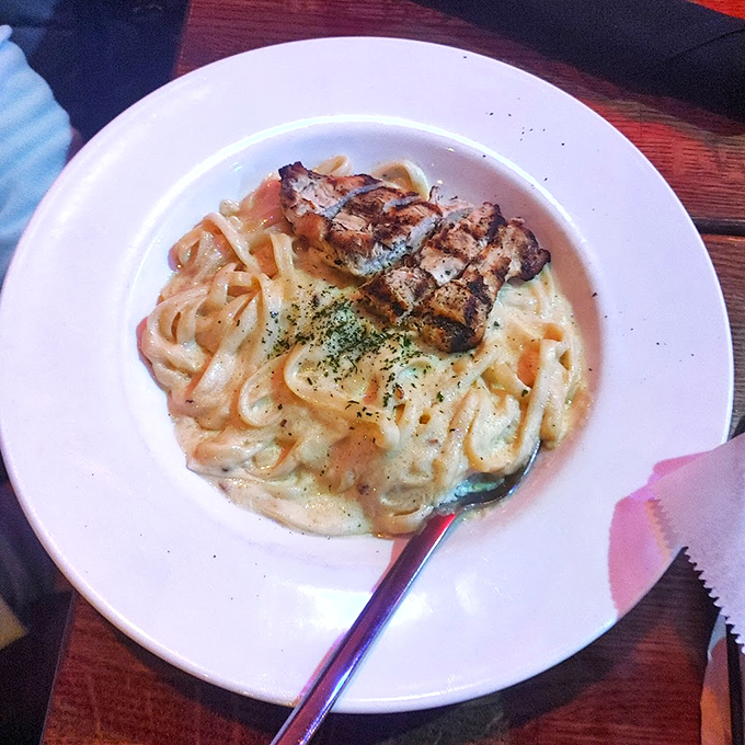 Fettuccine Alfredo with grilled chicken - simple, classic, and exactly what you need after a long Vermont winter day.