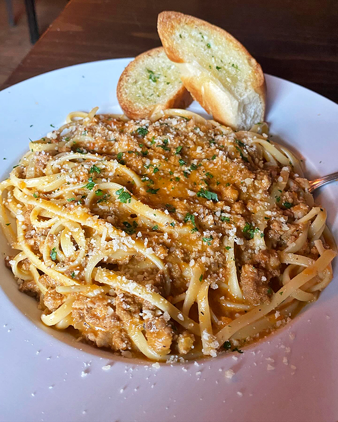 A hearty pasta dish that would make any Italian grandmother proud, crowned with a shower of fresh Parmesan.