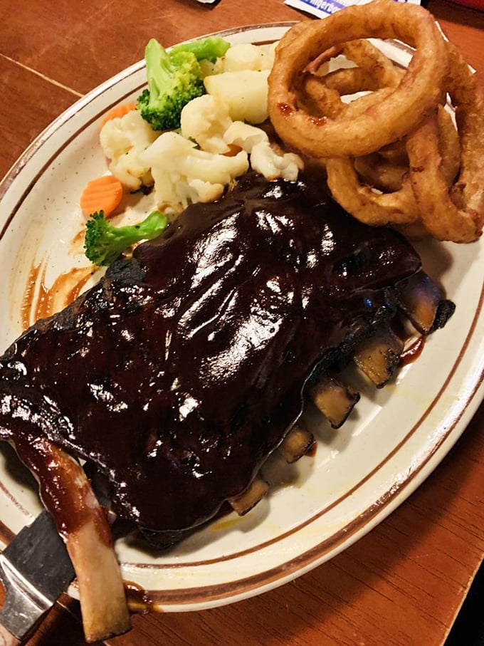 These ribs are so tender, they practically fall off the bone with a gentle breeze. Finger-lickin' good doesn't even begin to cover it. Photo credit: Sherry L.