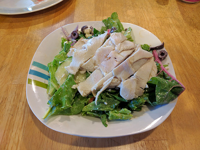 Fresh, crisp, and artfully arranged - this salad proves healthy eating doesn't have to be a boring affair.