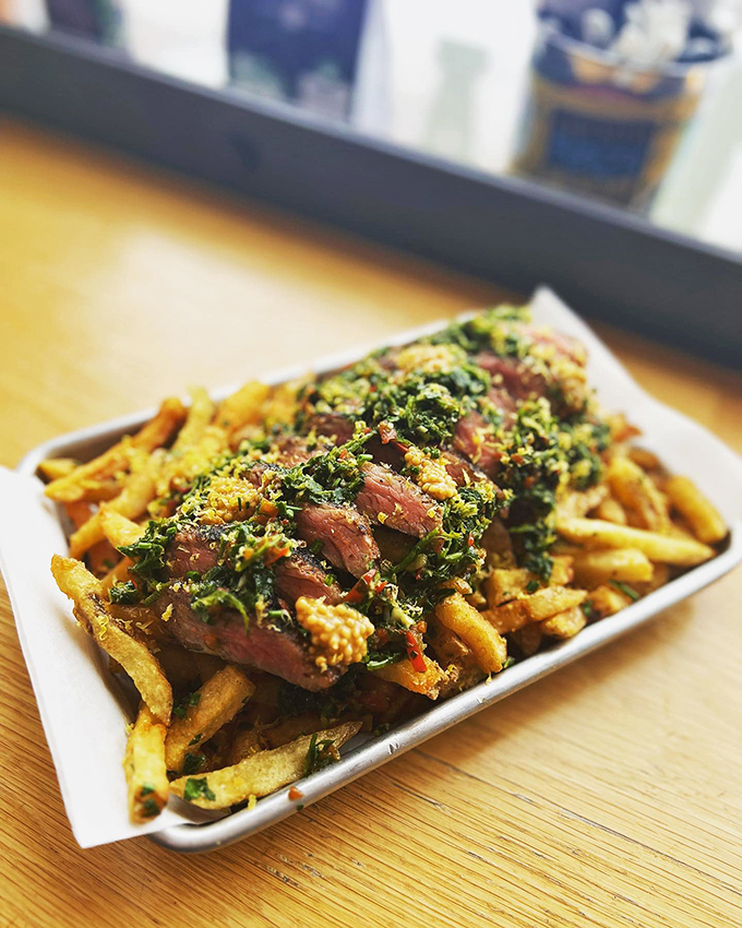 Steak frites that are fancier than a penguin in a tuxedo. This dish is proof that sometimes the simple things in life &ndash; like perfectly cooked steak and crispy fries &ndash; are the best.