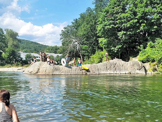 Summer in Vermont: where the living is easy, and the swimming holes are easier to find than your car keys. This Mad River spot is pure liquid gold!