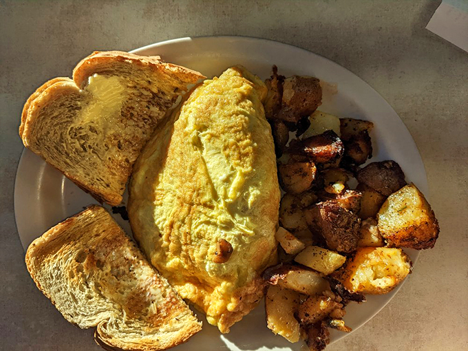 Breakfast of champions! This plate is a testament to the timeless truth that cheese makes everything better, especially mornings.