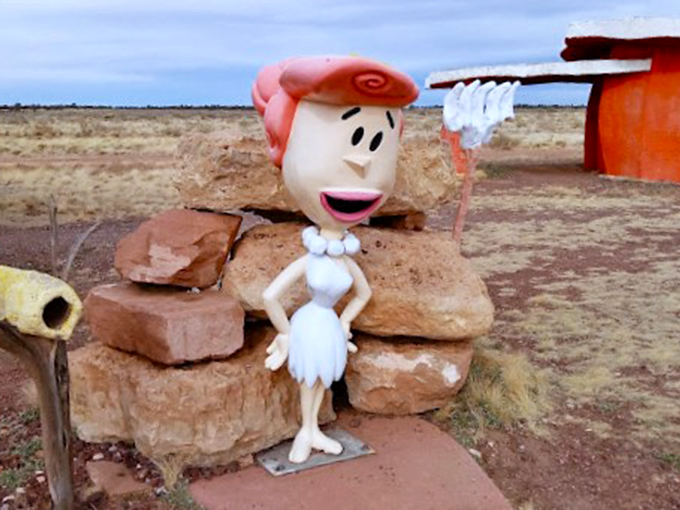 Wilma strikes a pose that would make any Stone Age fashionista proud.