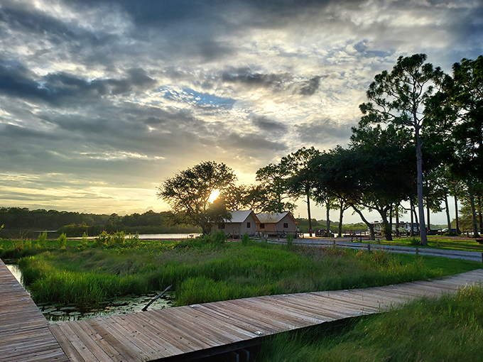 Stroll into serenity on this lakeside boardwalk. It's like a red carpet, but with more fresh air and less paparazzi. Photo credit: Jenny Henderson