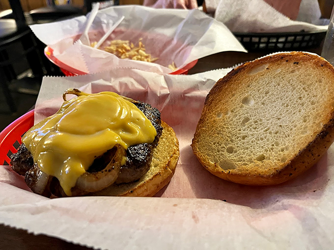 This burger's so good, it might just solve world peace. Or at least your hunger pangs.