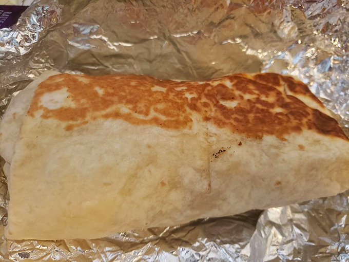 Wrapped up tighter than grandma's Christmas presents, this burrito is a gift your stomach will thank you for.