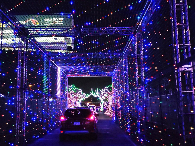 Buckle up for a trip through the galaxy! This cosmic car wash of lights will have you seeing stars &ndash; literally.