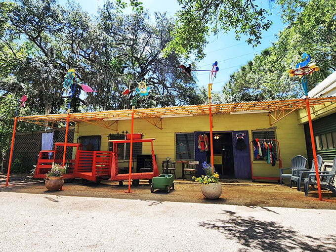 Technicolor dream come true! This vibrant building is like a slice of Key West, served with a side of whimsy.