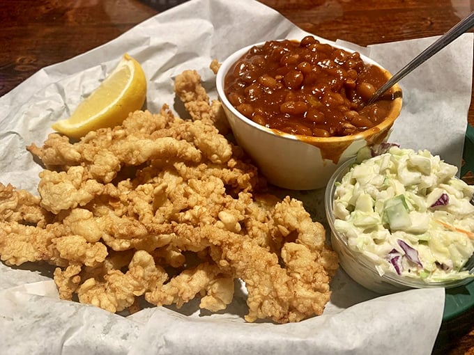 Clam-tastic! These golden strips are so addictive, you'll be singing "Just one more!" like a seafood siren. Photo credit: Melissa L.