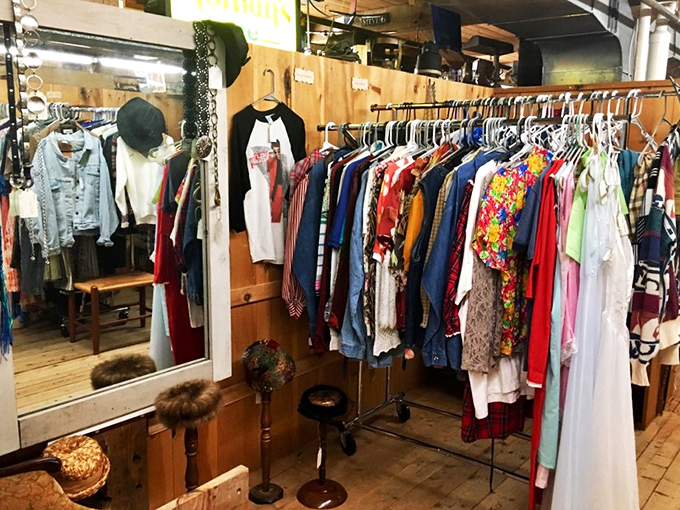 From flower power to power suits, this rack is a wearable time machine. Go ahead, try on a different decade!