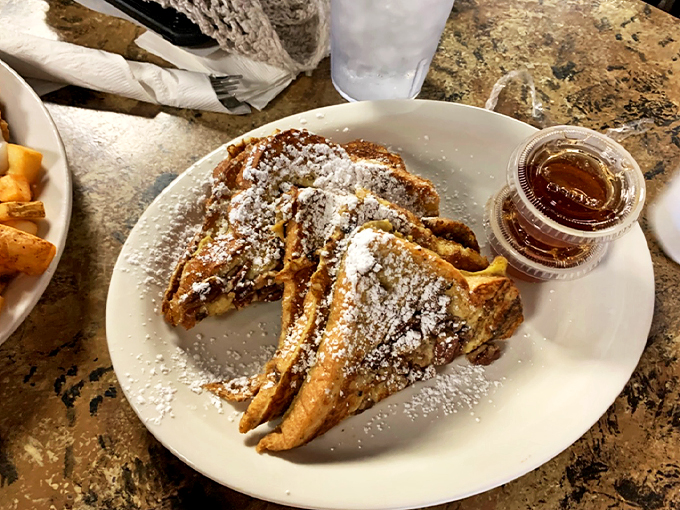 Sweet dreams are made of this! This French toast looks so indulgent, it could make even Marie Antoinette say, "Let them eat cake... for breakfast!"
