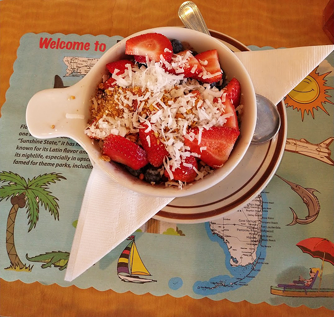 A bowl of sunshine to brighten your day! These fresh berries and tropical fruits are nature's candy, minus the guilt trip. Photo credit: Jacqueline Brasil Baptista